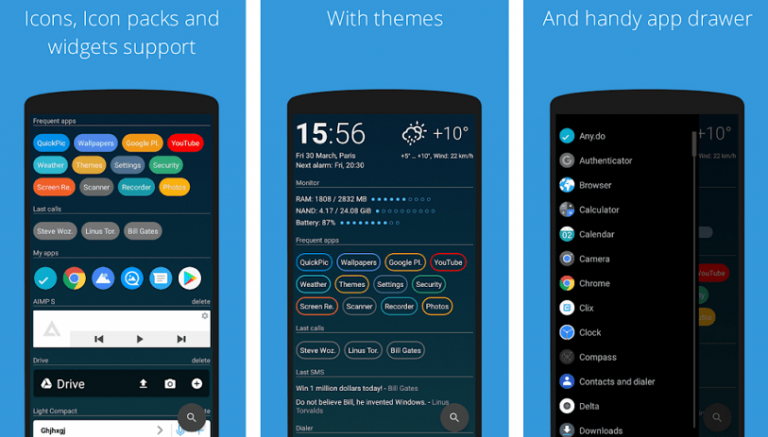 30多个Android最佳主屏幕启动器完整合集